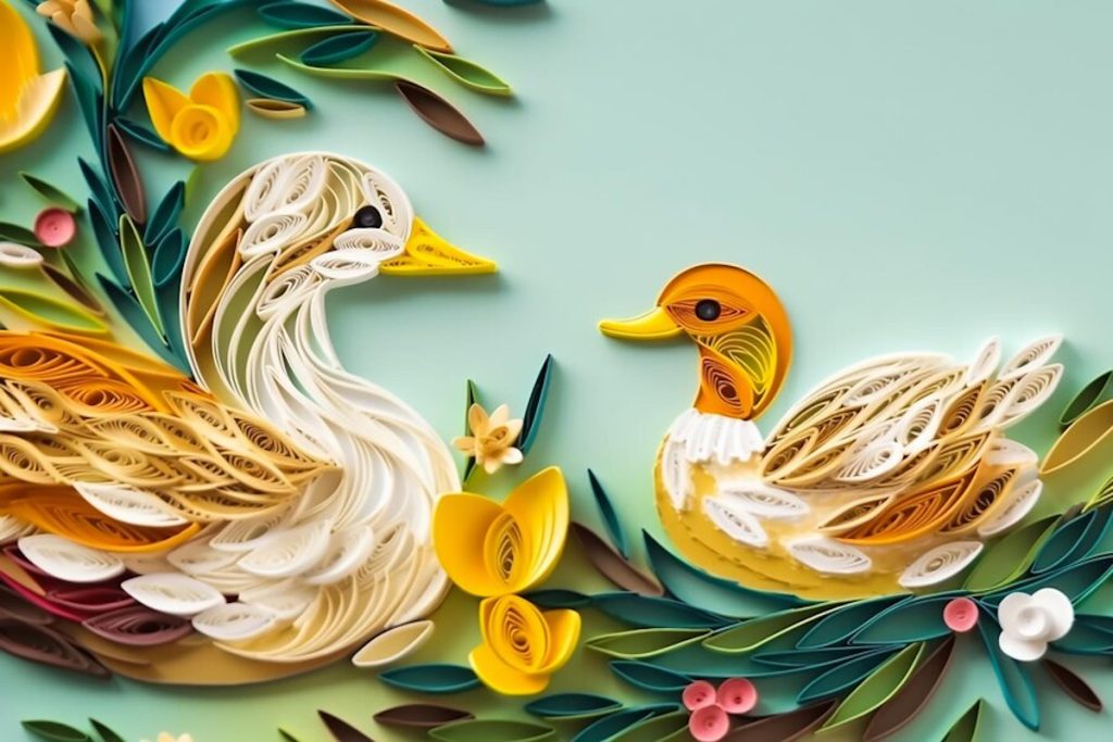 Tableau quilling moderne : l'art de transformer le papier en chef-d'oeuvre